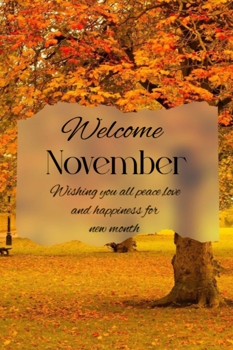 Welcome November Template | PosterMyWall