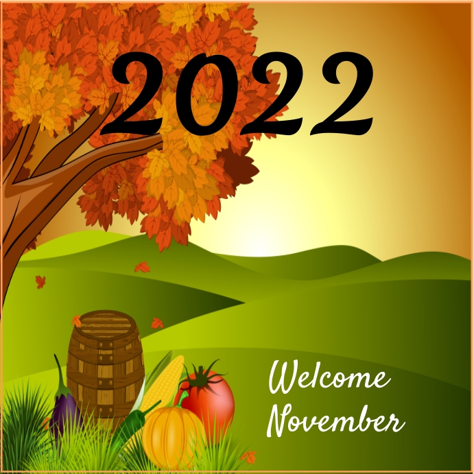 Plantilla de welcome November | PosterMyWall