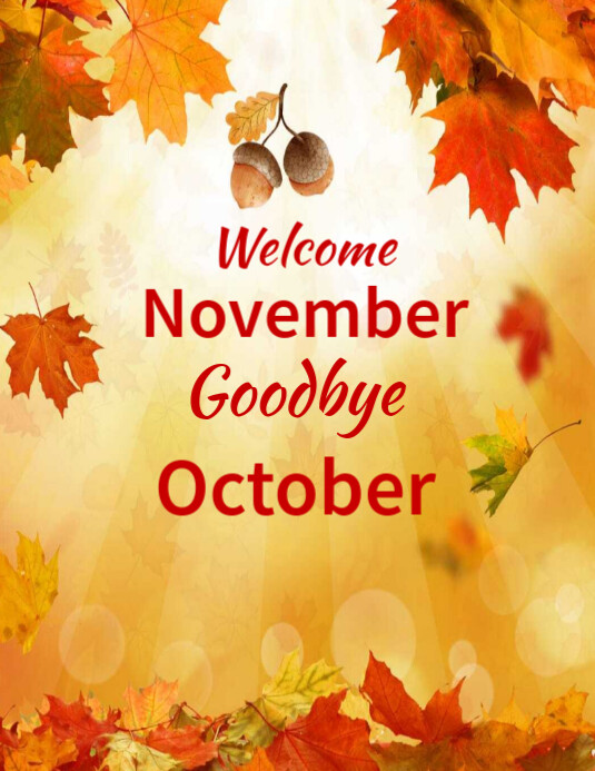 Welcome November Flyer Template 2024 | PosterMyWall