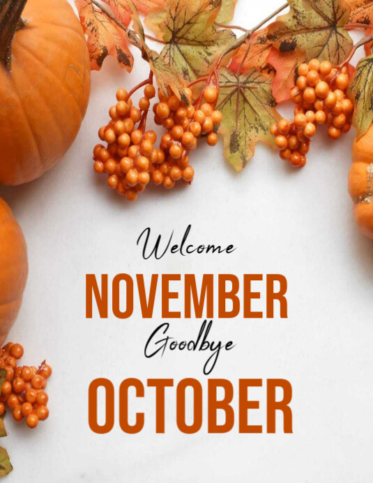 Copy of Welcome November Flyer Template 2024 | PosterMyWall