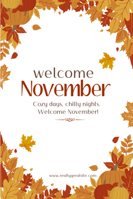Welcome November template 2025 | PosterMyWall