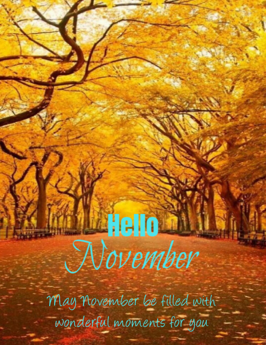 Copy of Welcome November wish card | PosterMyWall