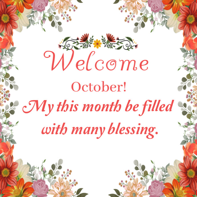 Plantilla de Welcome october | PosterMyWall