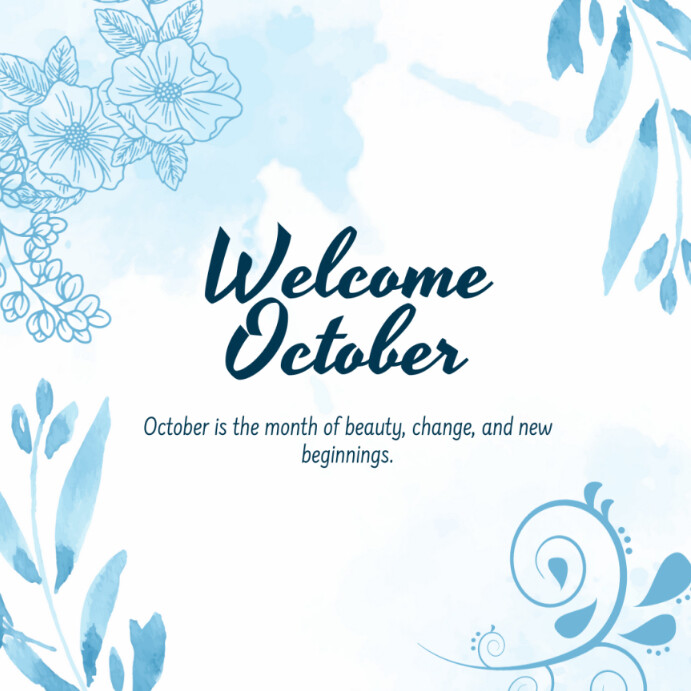 Welcome October Template | PosterMyWall
