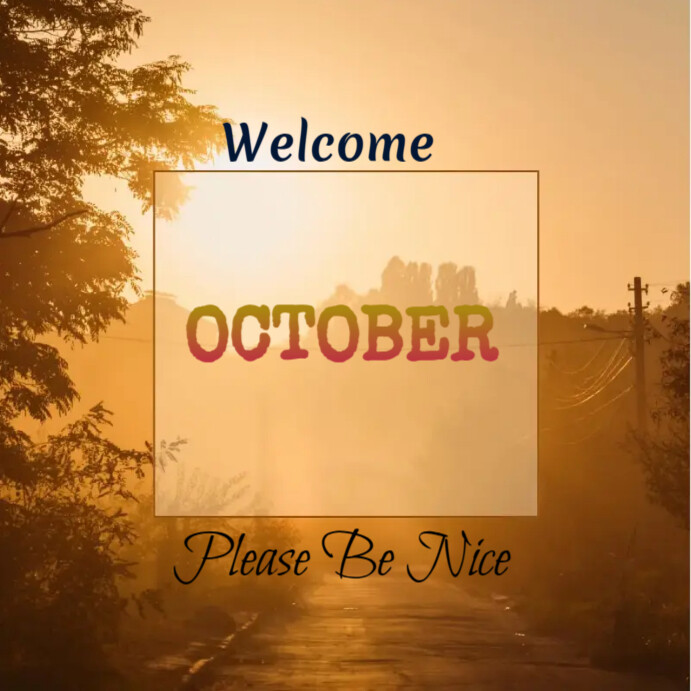 Welcome October Template | PosterMyWall