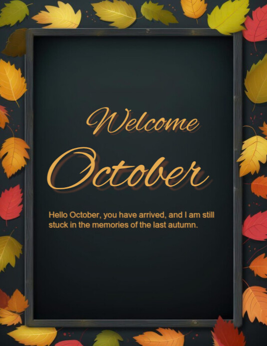 Welcome October Template | PosterMyWall