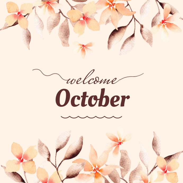 welcome october Template | PosterMyWall