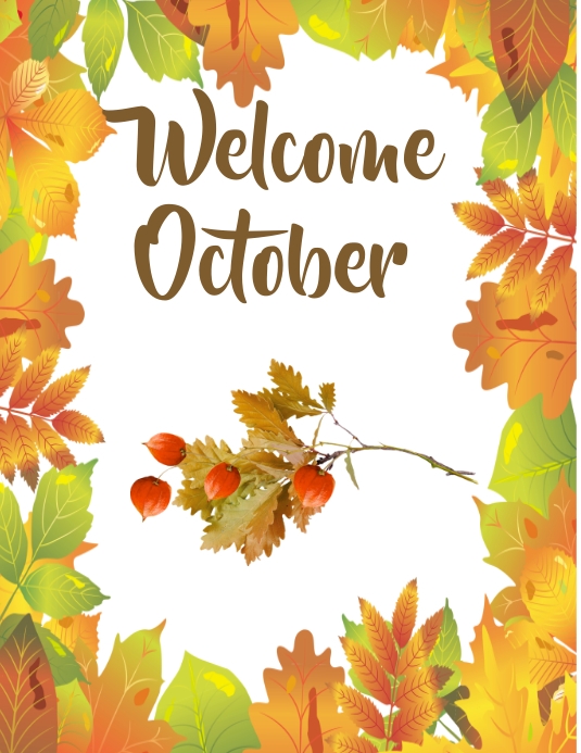 welcome October Template | PosterMyWall