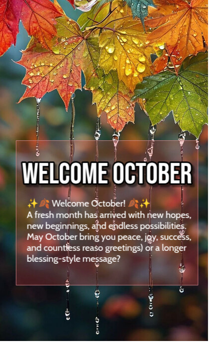 Welcome October Template | PosterMyWall