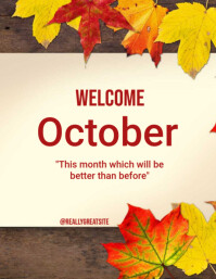 Welcome October Template | PosterMyWall
