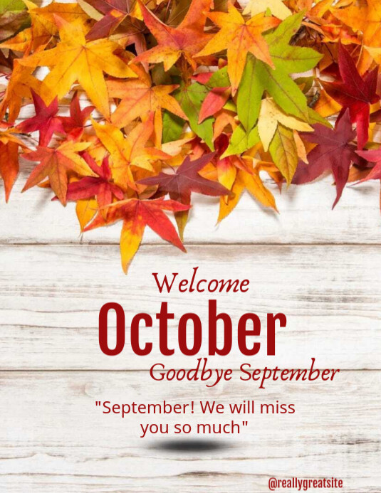 Welcome October Flyer Template 2024 | PosterMyWall