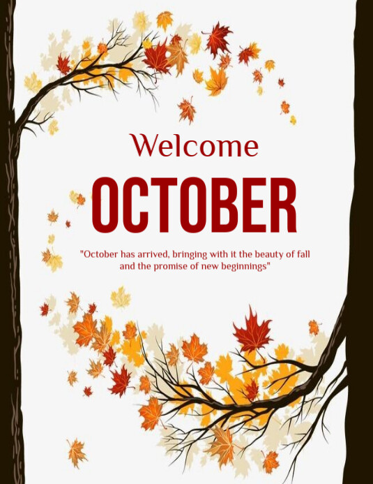 Welcome October Flyer Template 2024 | PosterMyWall