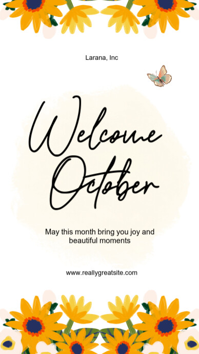 welcome october IG post Templat | PosterMyWall
