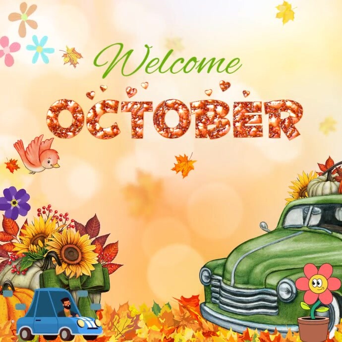 Welcome October Instagram Post Template | PosterMyWall
