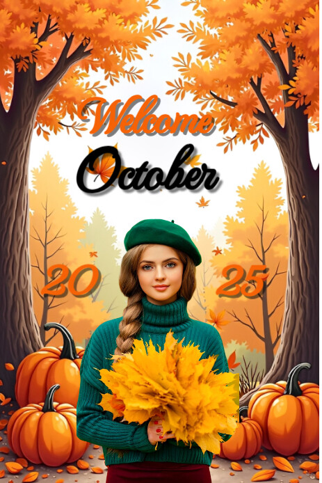 Welcome October new month Template | PosterMyWall