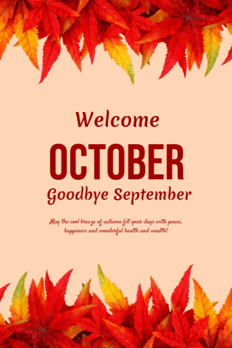 Welcome October Poster 2024 Template | PosterMyWall