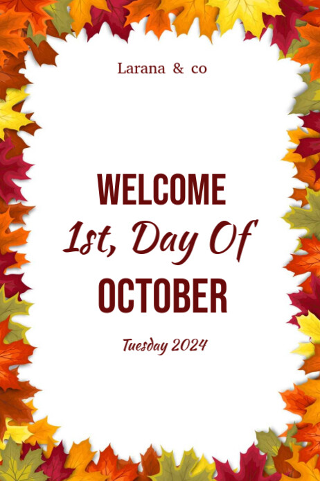 Copy of Welcome October Poster 2024 | PosterMyWall