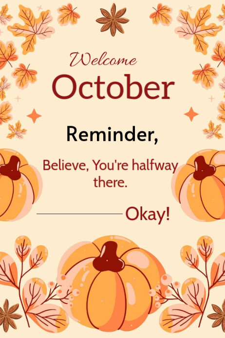 Copy of Welcome October Poster 2024 | PosterMyWall