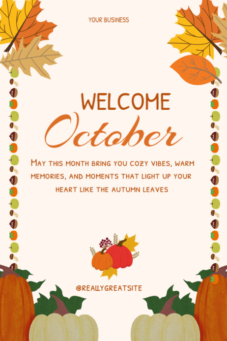 Copy of Welcome October Poster Design 2024 | PosterMyWall
