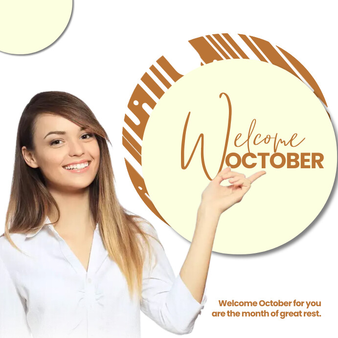 WELCOME OCTOBER POSTER TEMPLATE (1) | PosterMyWall