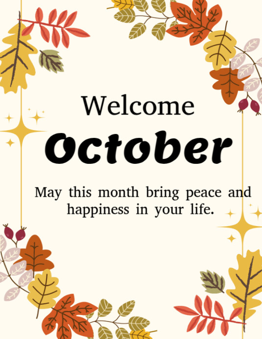 Welcome October template 2025 | PosterMyWall