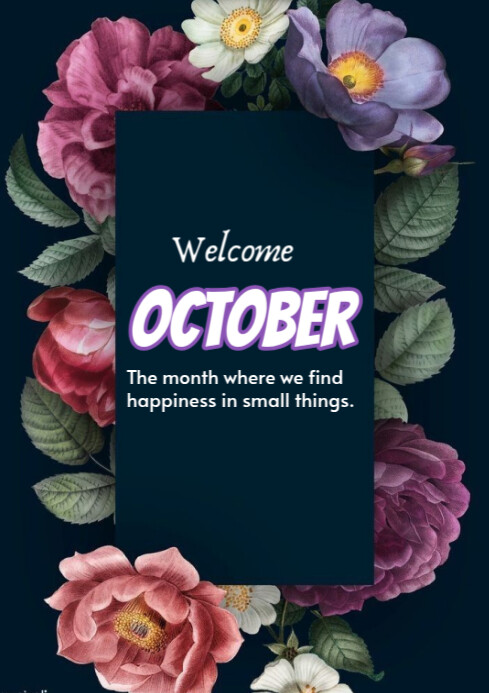 Welcome October template 2025 | PosterMyWall