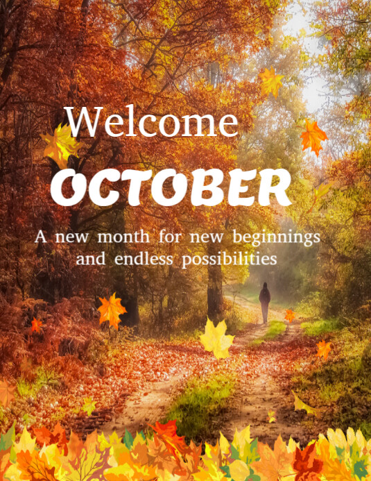Welcome October template 2025 | PosterMyWall