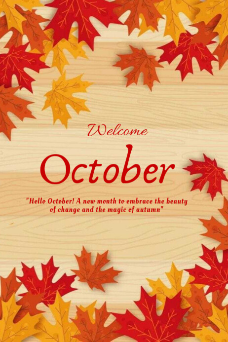Copy of Welcome Oktober Poster 2024 | PosterMyWall