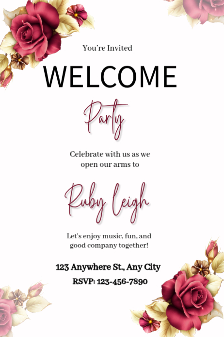 Welcome Party Invitation Template | PosterMyWall