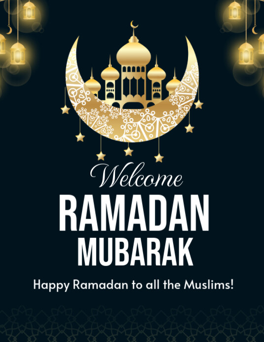 Welcome Ramadan Mubarak Flyer 2025 Template | PosterMyWall