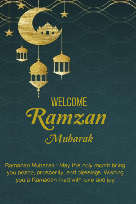 Plantilla de Welcome Ramzan Mubarak 2025 | PosterMyWall