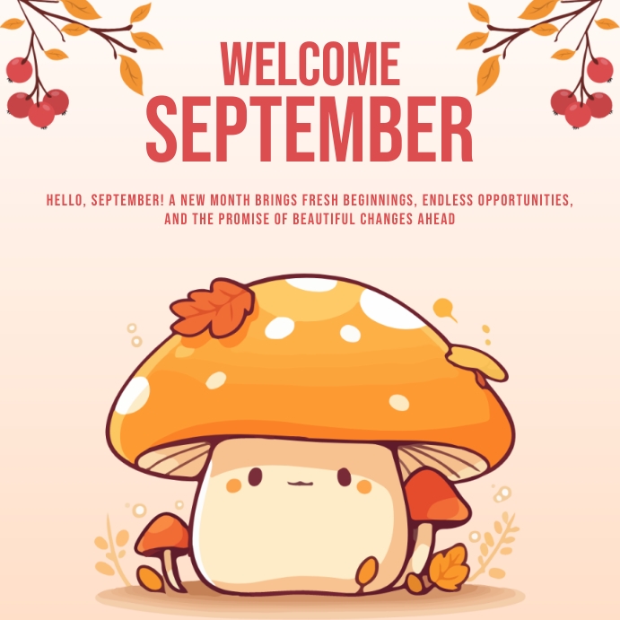 Welcome September Template | PosterMyWall