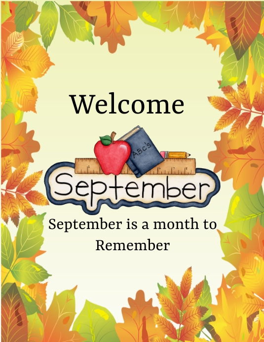 welcome September Template | PosterMyWall