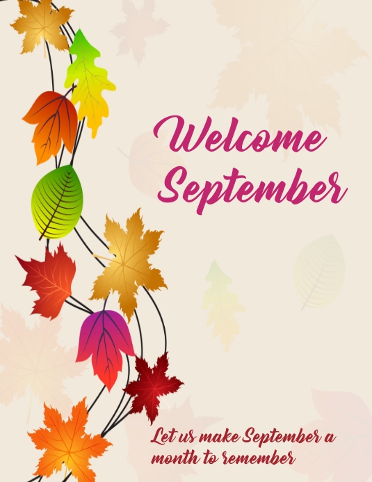 welcome September Template | PosterMyWall
