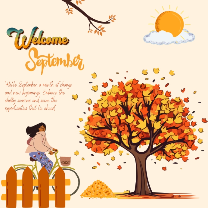 Welcome September Poster Template | PosterMyWall