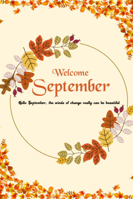 welcome september template | PosterMyWall