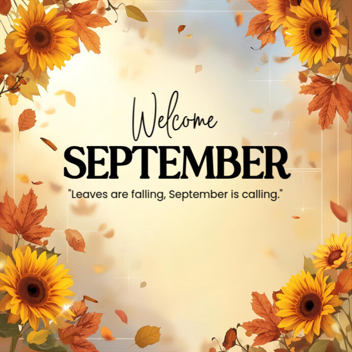 Copy of Welcome September Template Online Greeting Card | PosterMyWall