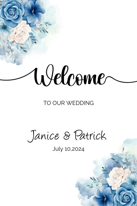 Welcome sign card template | PosterMyWall