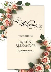 Welcome sign card template | PosterMyWall