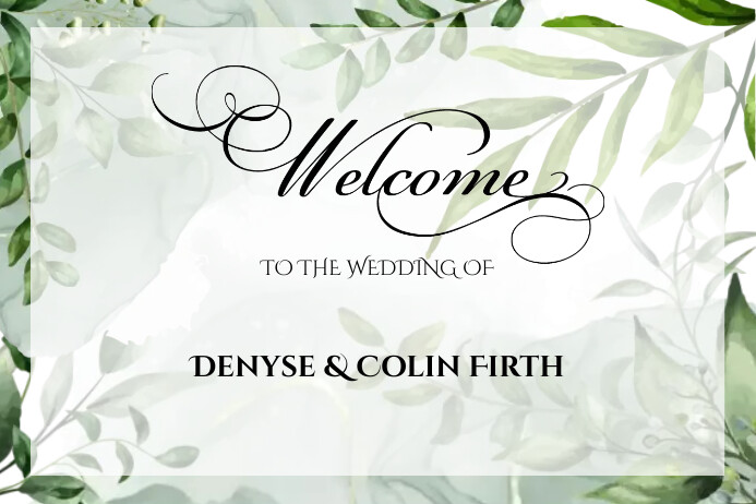 Plantilla de Welcome sign wedding template | PosterMyWall