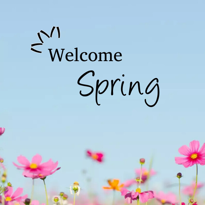 Copy of Welcome spring 🌼/ Online greeting cards | PosterMyWall
