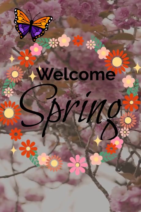 Plantilla de Welcome spring (Poster) | PosterMyWall