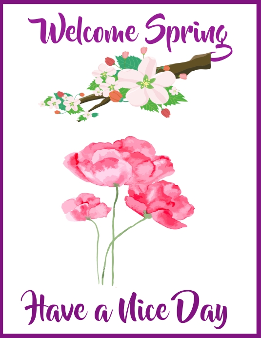 Welcome Spring Template | PosterMyWall