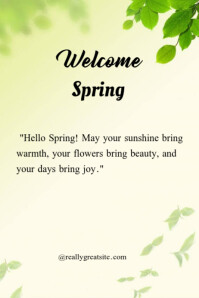 Welcome Spring template 2025 | PosterMyWall