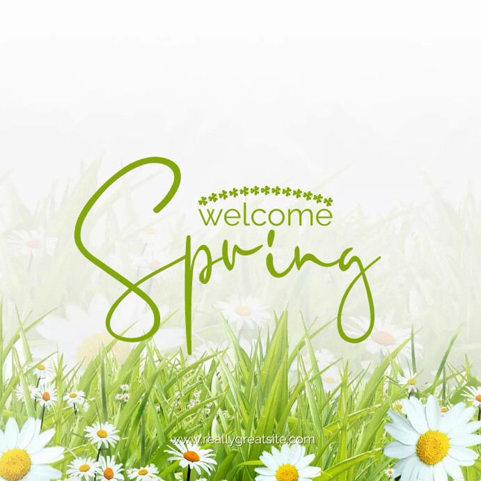 Modèle welcome spring | PosterMyWall