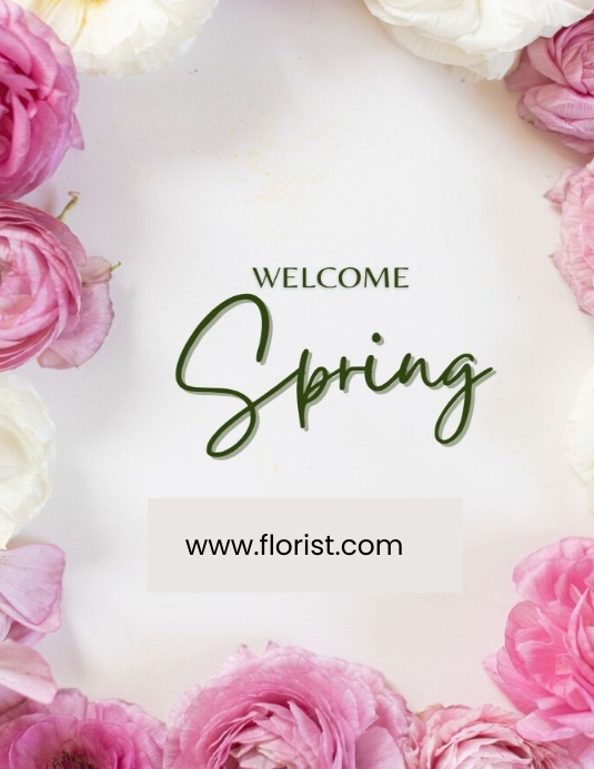 welcome spring flower Ads Template | PosterMyWall