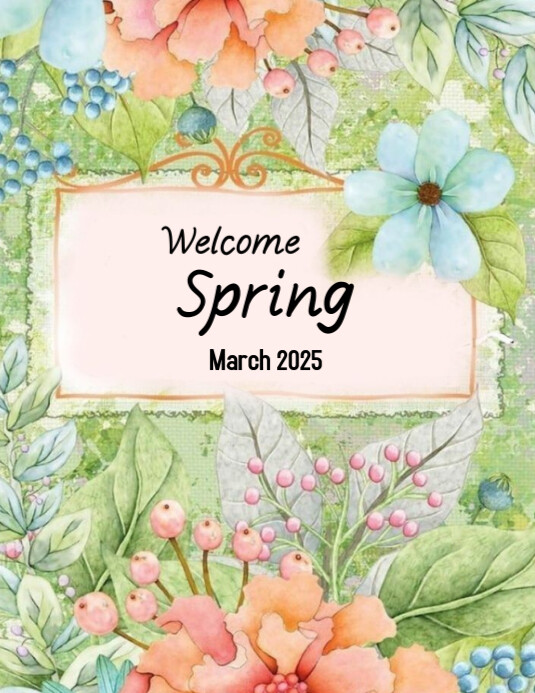 Welcome Spring Flyer Template 2025 | PosterMyWall