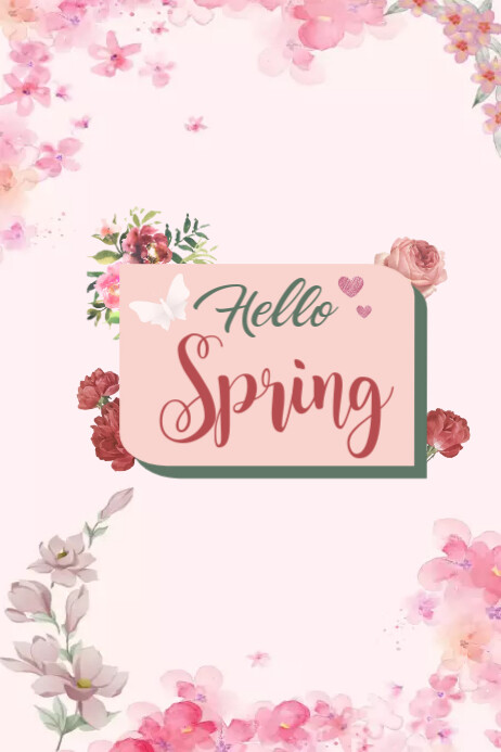 Welcome Spring Greeting Template | PosterMyWall