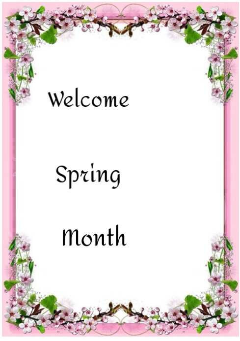 Welcome spring month Template | PosterMyWall