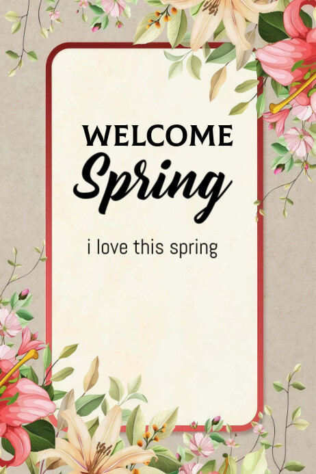 Copy of Welcome spring poster 2025 | PosterMyWall